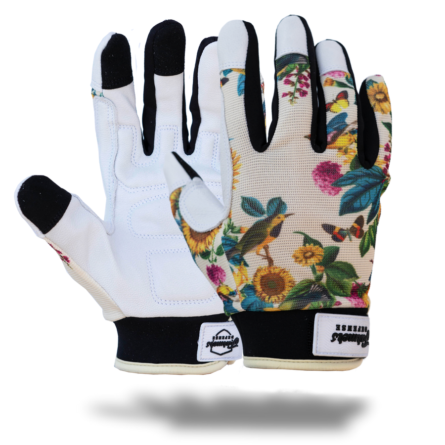 Rugged Guard Leather Gloves - Garden Flower – Farmers Defense
